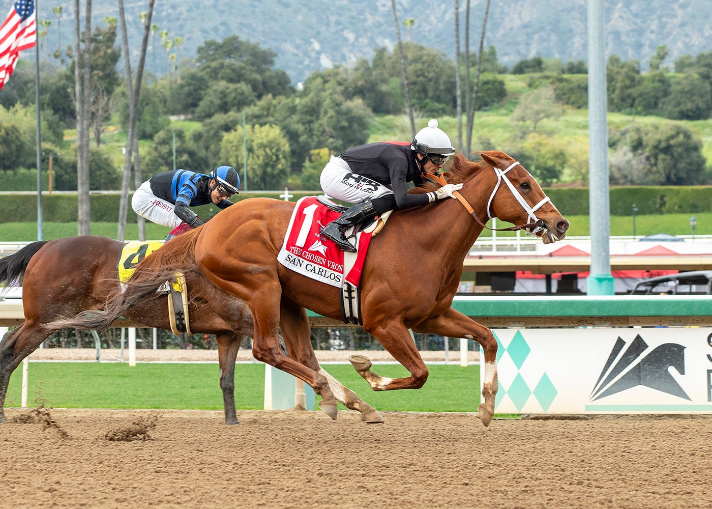 The Chosen Vron leads the way in San Carlos Stakes