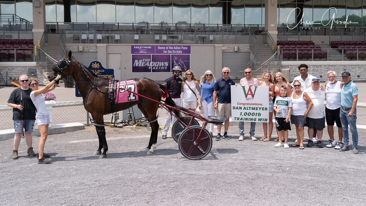 The Meadows: Altmeyer picks up 1,000th training victory