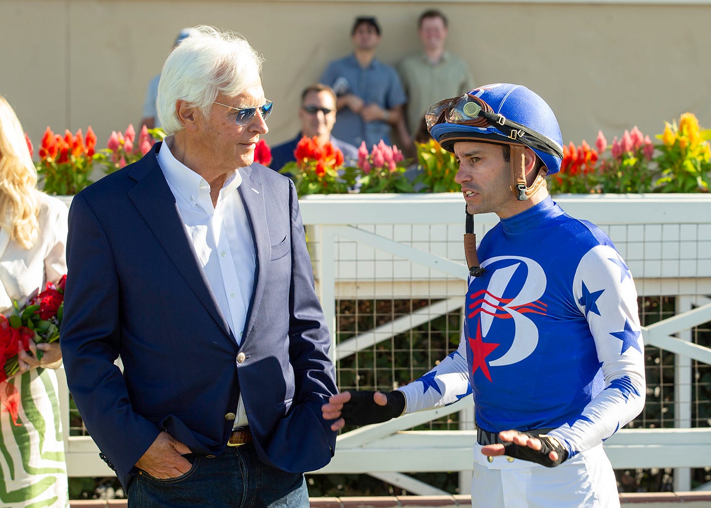 Baffert spends Saturday showing off his stable's strong points