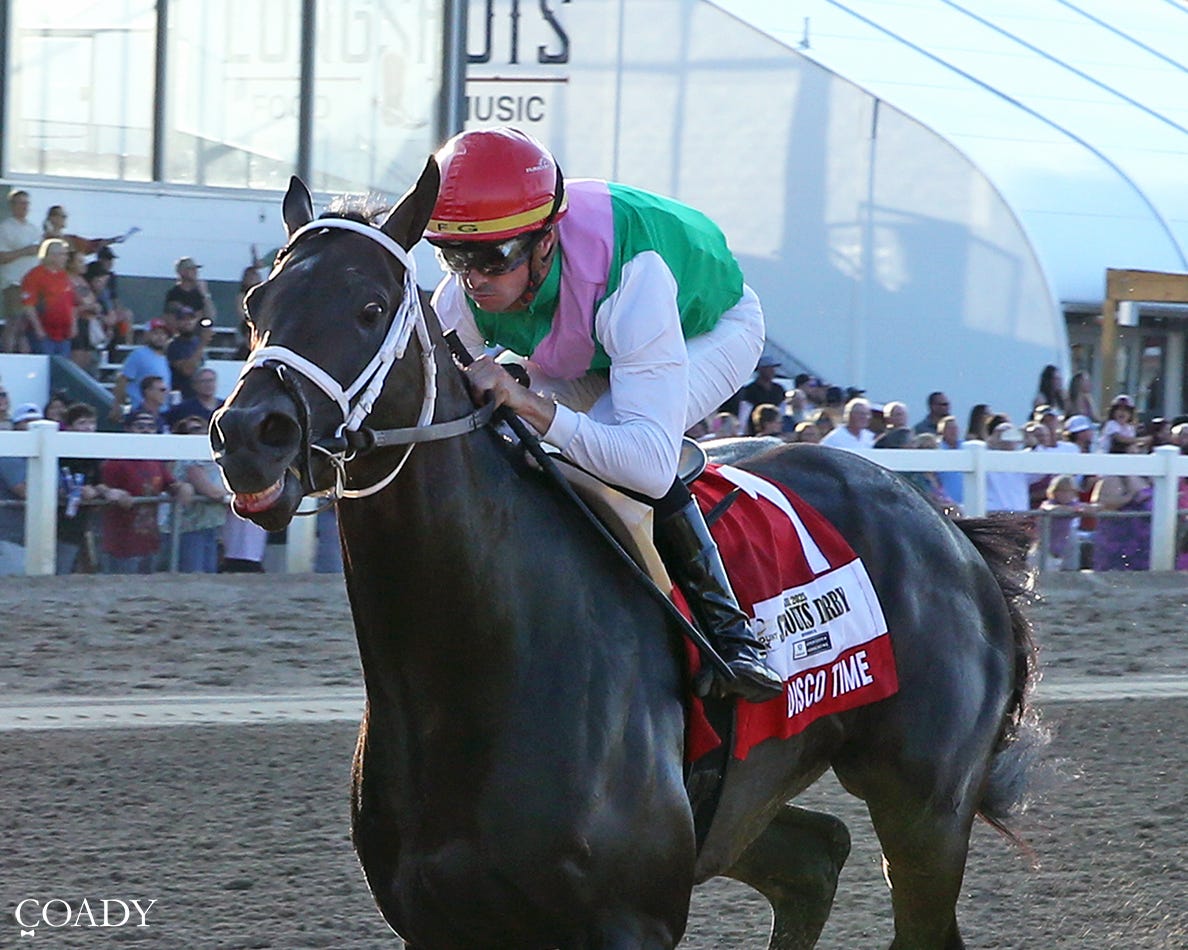 Disco Time leads all the way in St. Louis Derby