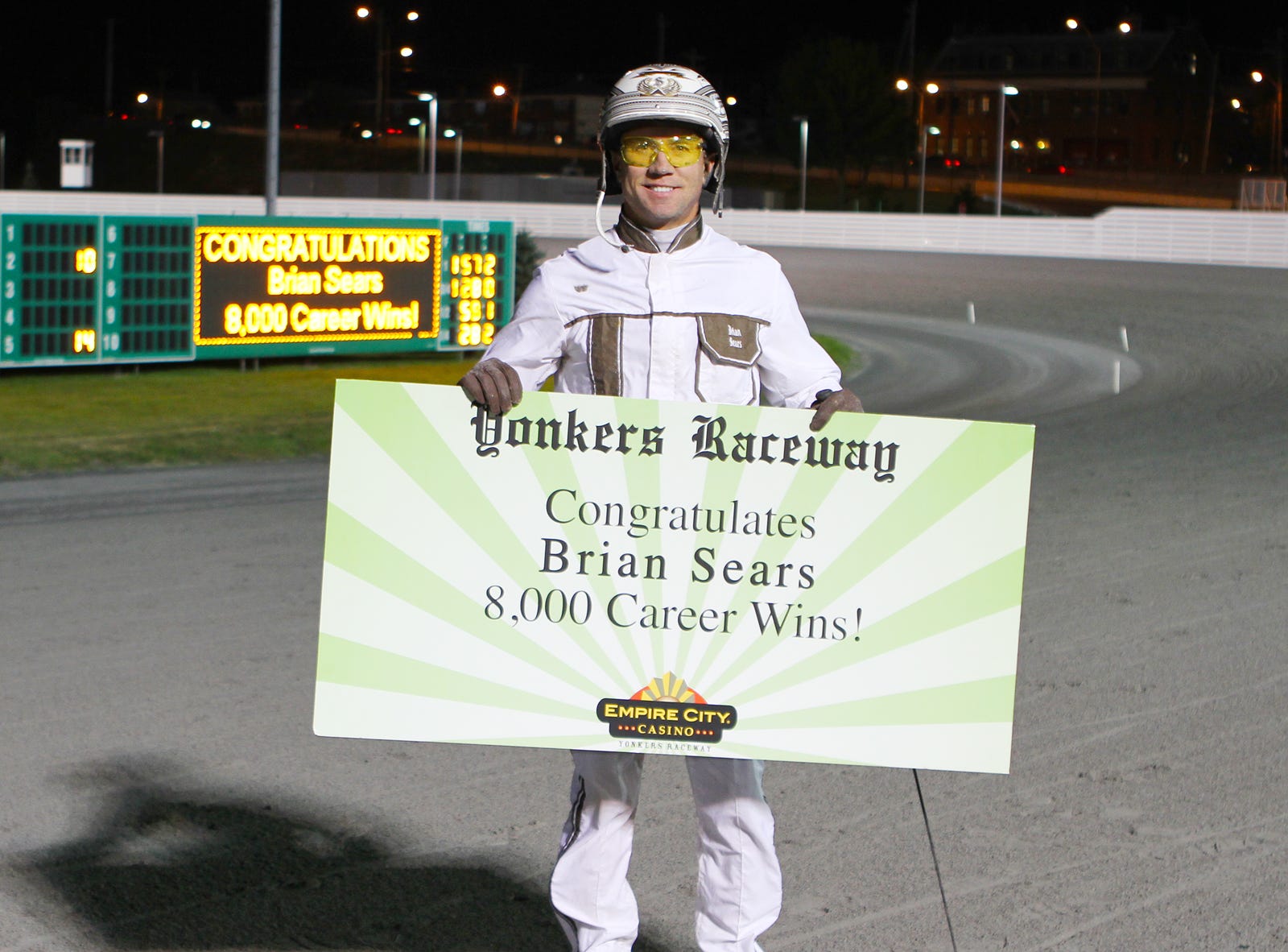 Harness Racing: Brian Sears gets win 8,000 at Yonkers Raceway