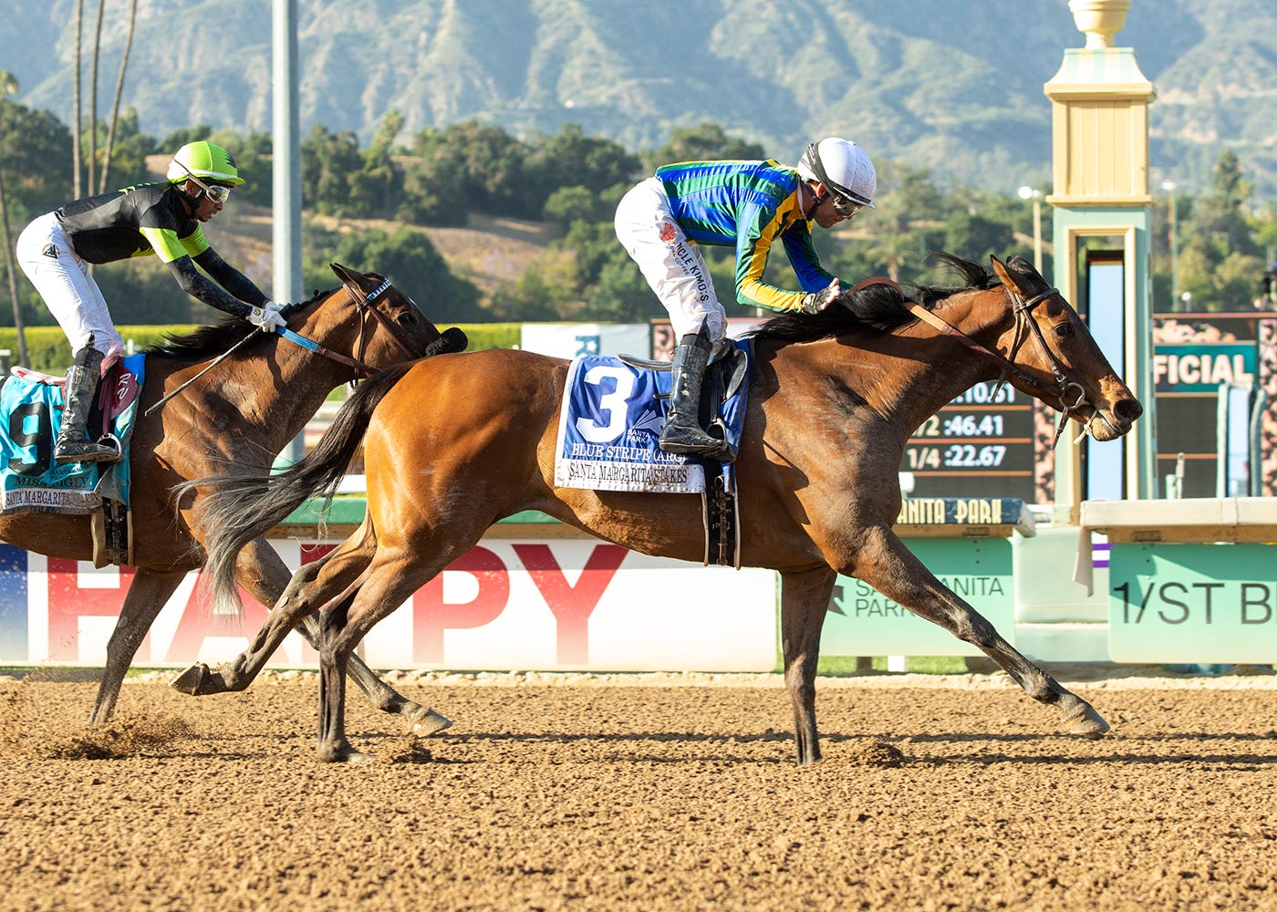 La argentina Blue Stripe sorprendió en el Santa Margarita Stakes G2