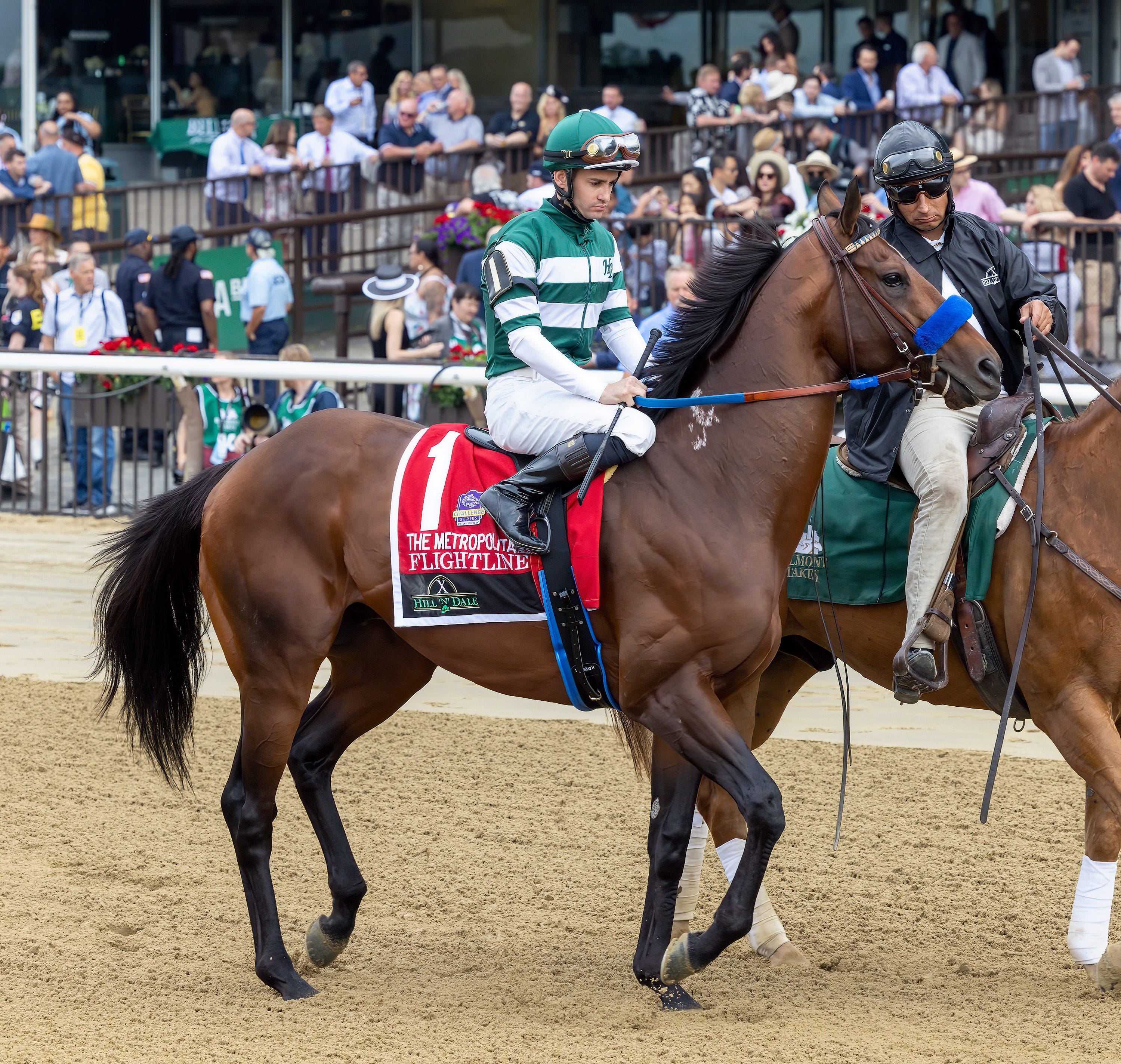Flightline hardly takes a deep breath in final work for Pacific Classic