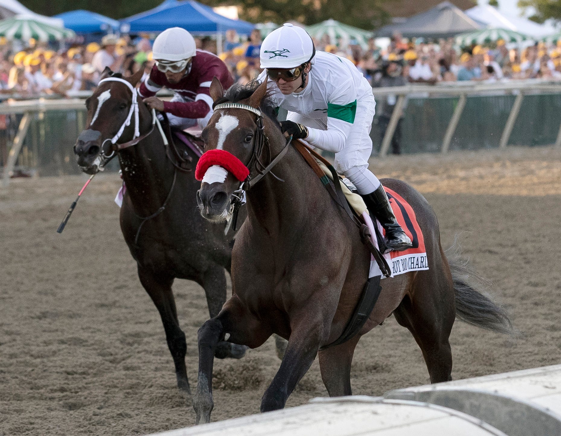 Hot Rod Charlie outruns Midnight Bourbon again in Pennsylvania Derby