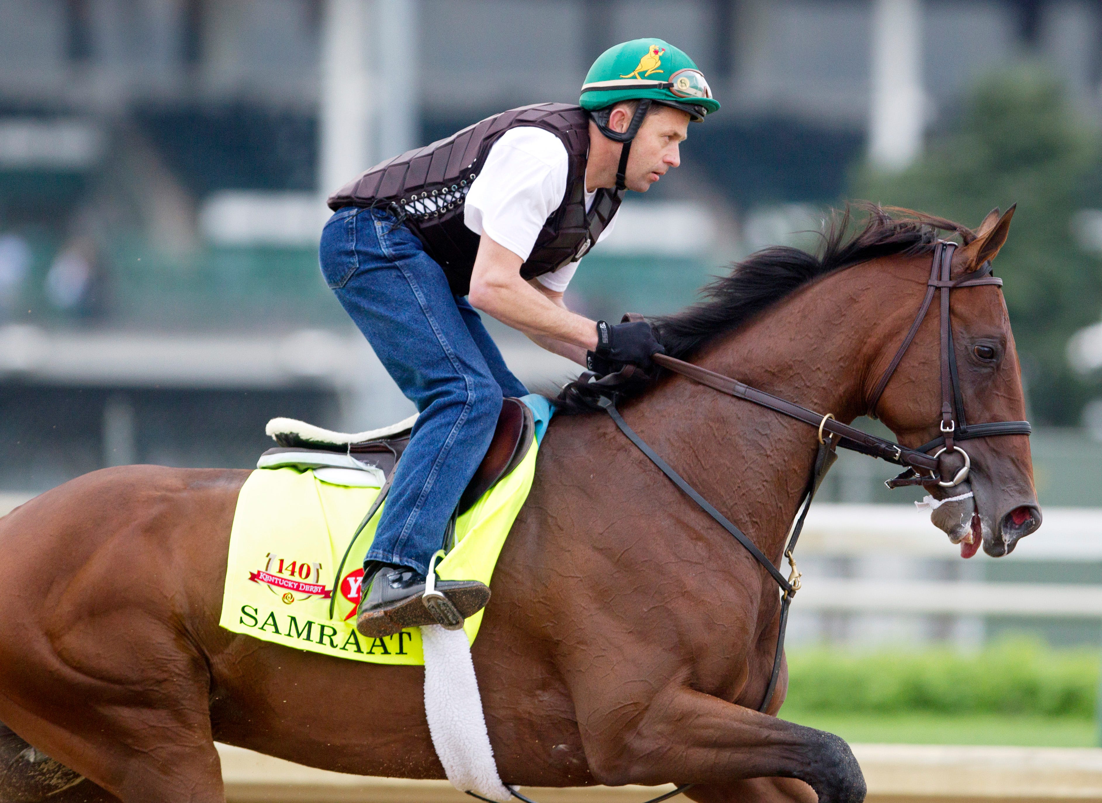 Samraat works a mile for Belmont Stakes