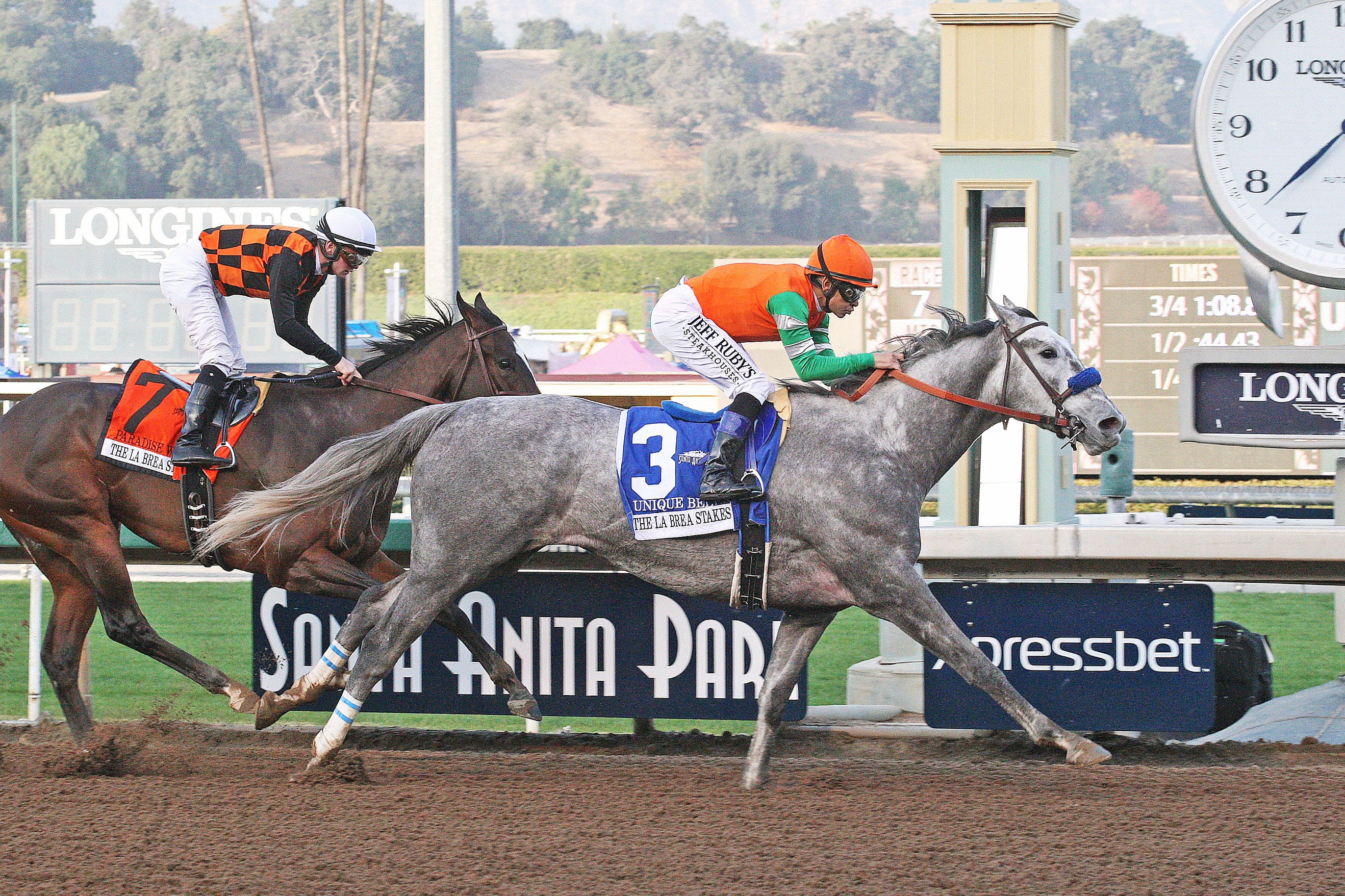 Unique Bella sharp in work for Santa Maria Stakes